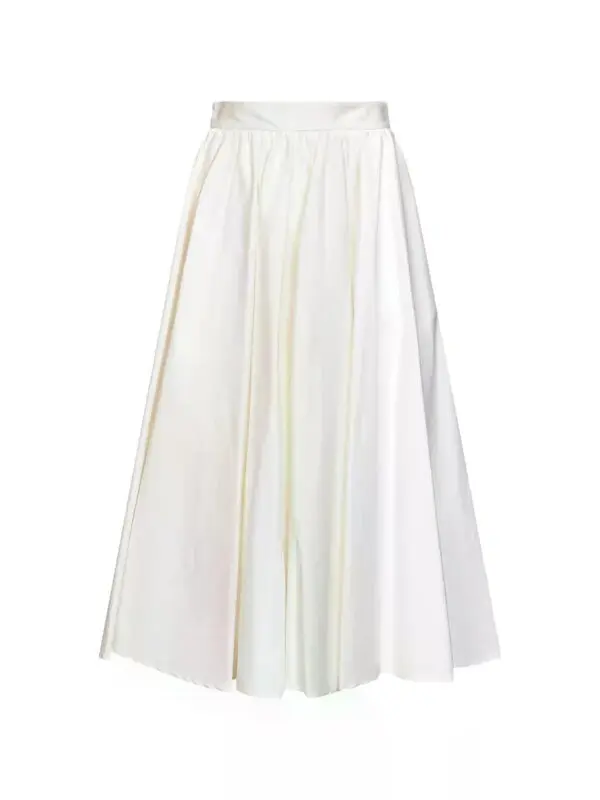BLANCA VITA Gathered Pleated Midi Skirt
