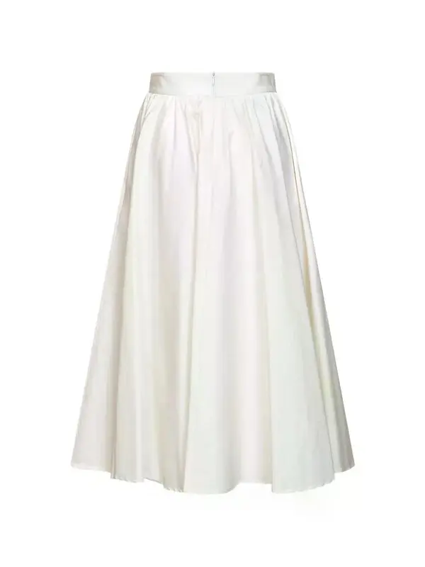 BLANCA VITA Gathered Pleated Midi Skirt