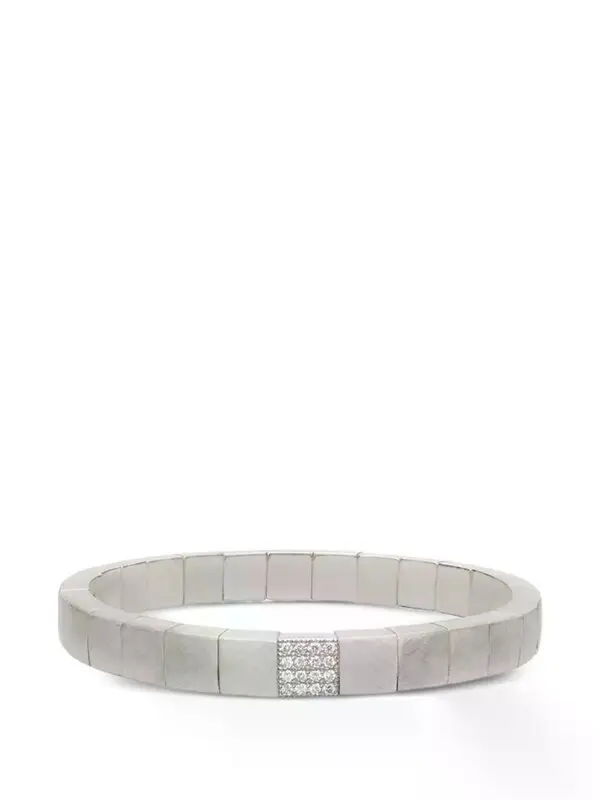 Roberto Demeglio 18k White Gold Diamond Scacco Bracelet - Silver