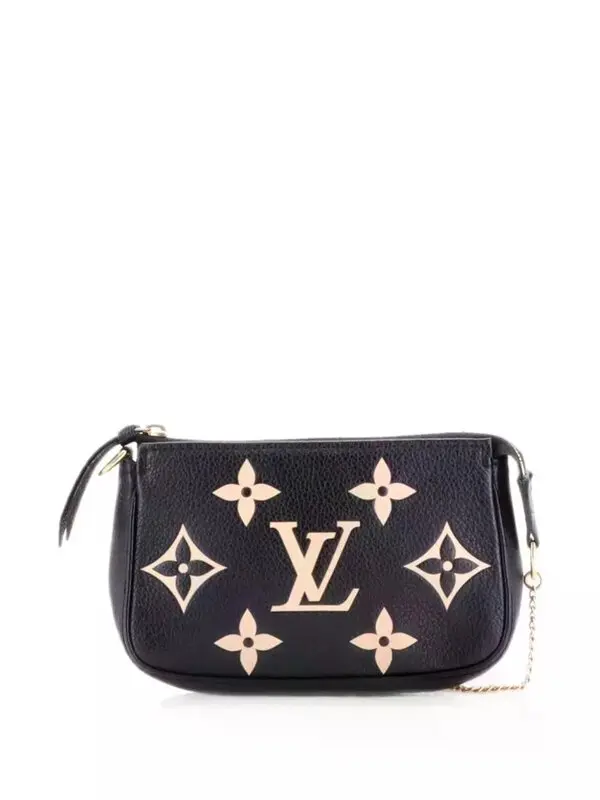 LOUIS VUITTON Pochette Accessoires Bicolor Monogram Empreinte Giant Mini Clutch Bag