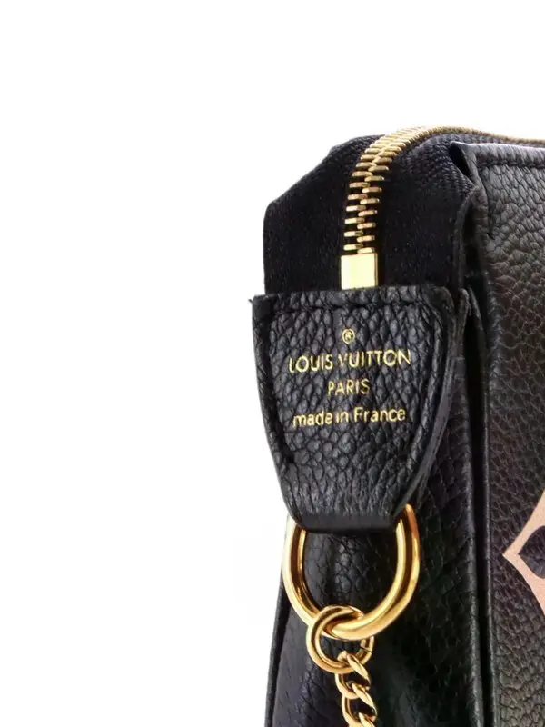 LOUIS VUITTON Pochette Accessoires Bicolor Monogram Empreinte Giant Mini Clutch Bag