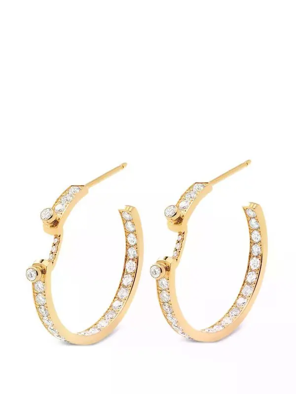 NOUVEL HERITAGE Eternity Diamond Hoop Earrings - Gold