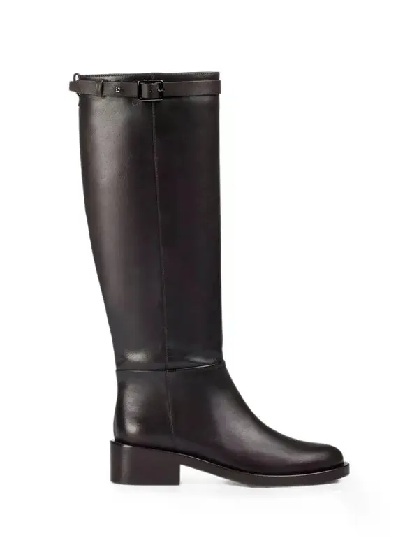 DOUCAL'S Buckle-detail Knee-high Leather Boots