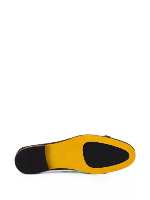 DOUCAL'S Double-buckle Suede Loafers - Brown