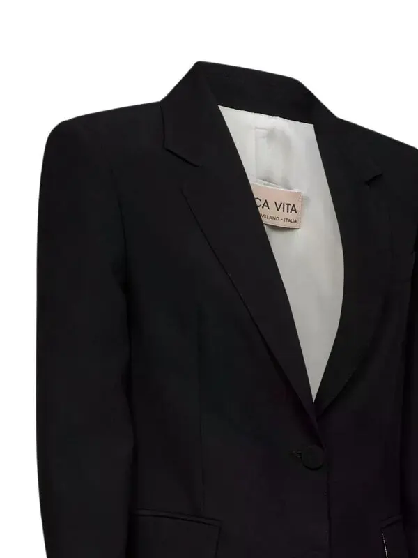 BLANCA VITA Single-breasted Structured-shoulder Blazer
