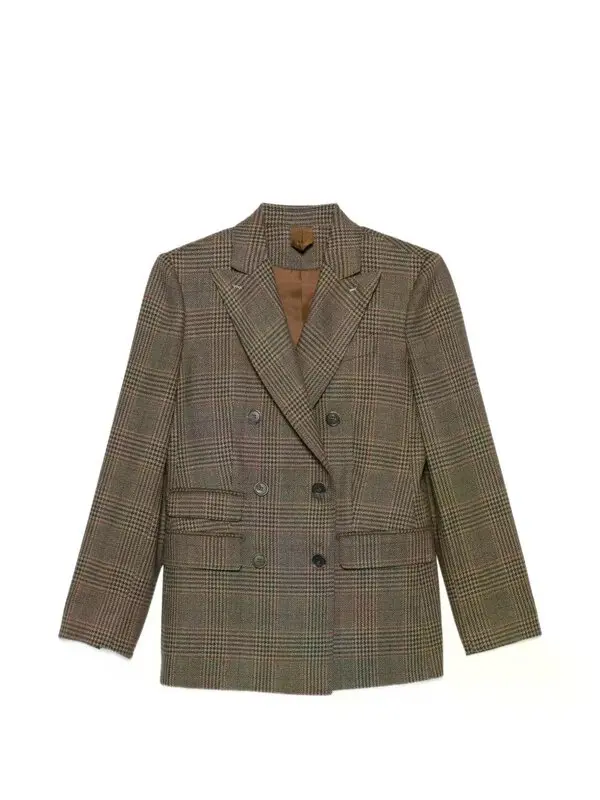 Max Mara Double-breasted Checked Blazer