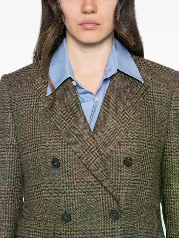 Max Mara Double-breasted Checked Blazer