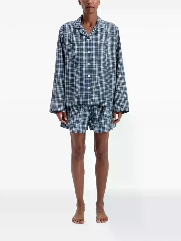 TEKLA Check-print Organic-cotton Pajamas