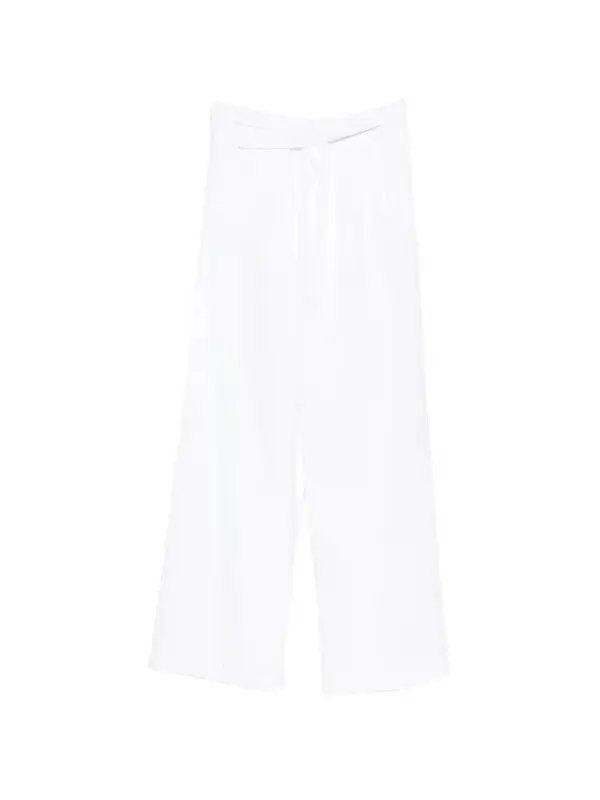 DARKPARK Gaia Belted Wide-leg Trousers - White