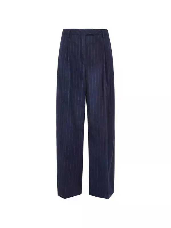 THELATEST Pinstripe-pattern Wide-leg Trousers