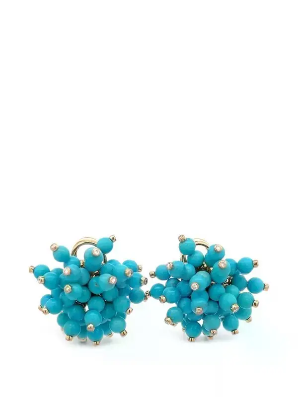 ALETTO BROTHERS Bel Fiore Turquoise And Diamond Earrings - Gold