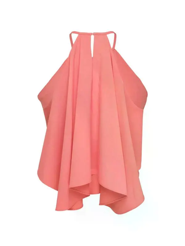 CLUB21 Tiered Asymmetric Halter Top