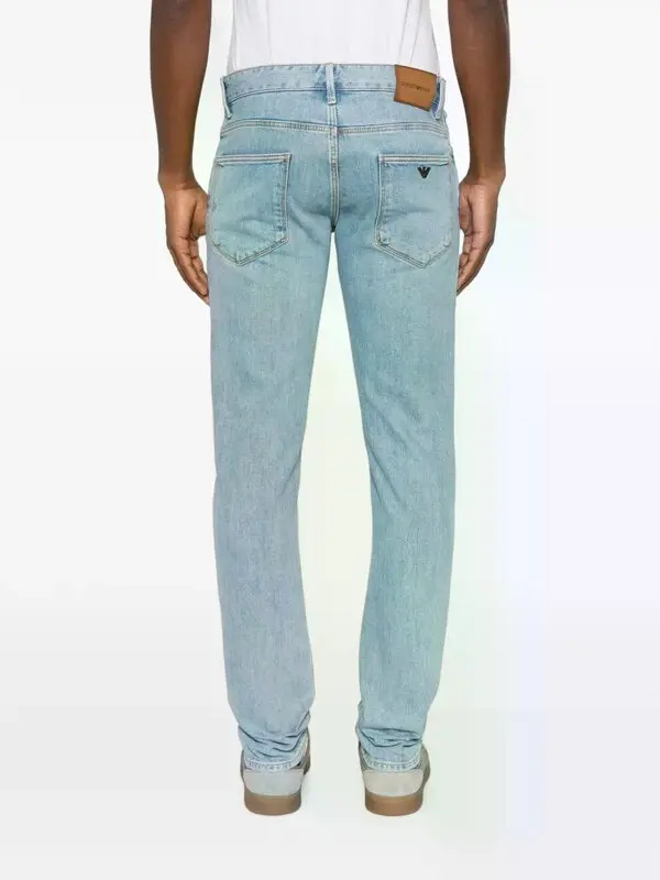 Emporio Armani Logo-plaque Slim-fit Jeans