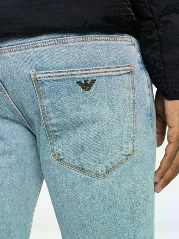 Emporio Armani Logo-plaque Slim-fit Jeans