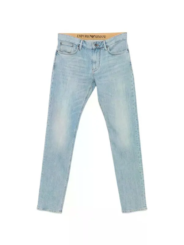 Emporio Armani Logo Plaque Slim-fit Jeans