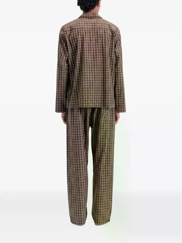 TEKLA Checked Cotton Pajamas