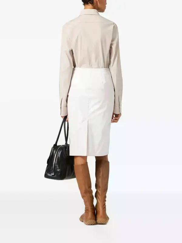 Miu Miu Stretch Poplin Shirt - Neutrals