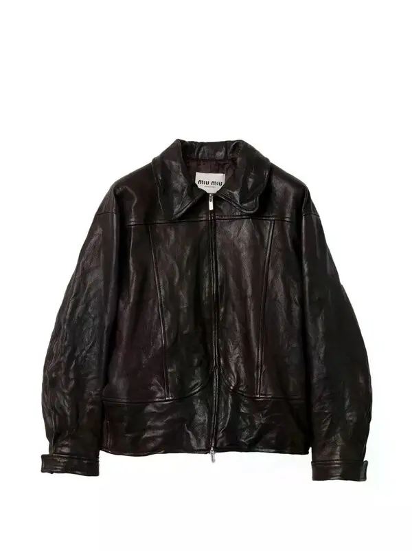 Miu Miu Leather Blouson Jacket