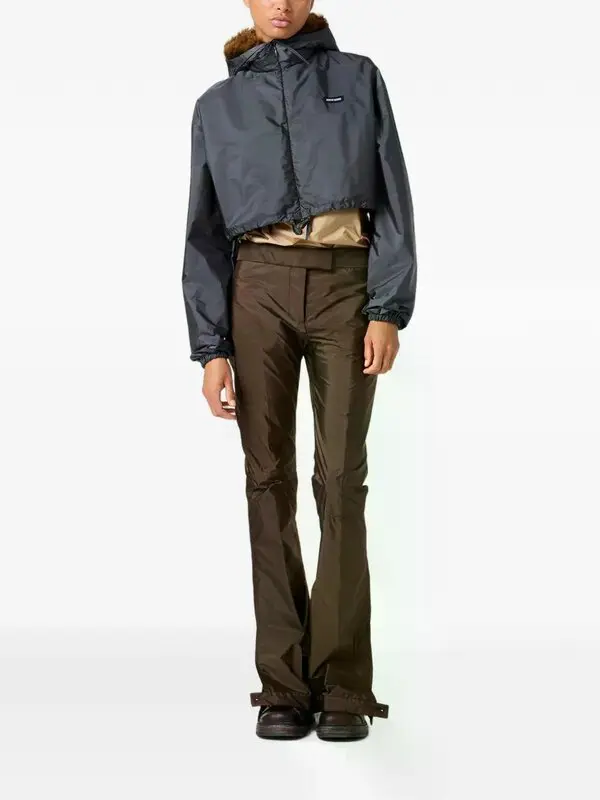 Miu Miu Technical Fabric And Shearling Windbreaker