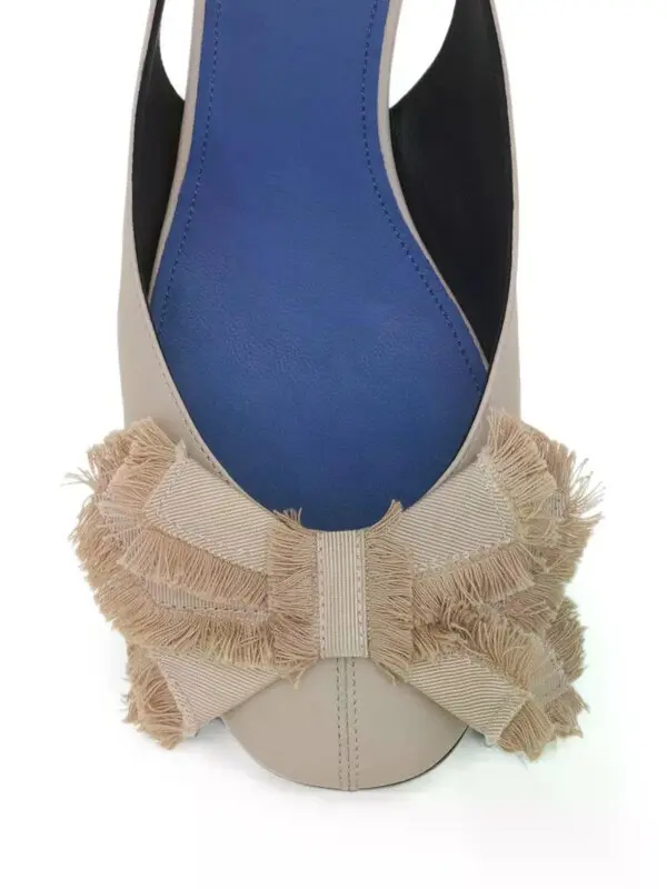 LANVIN Bow Detail Slingback Pumps - Neutrals