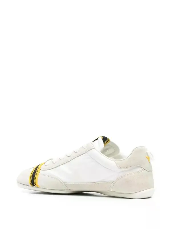 Fendi Panelled Logo Tag Sneakers - White