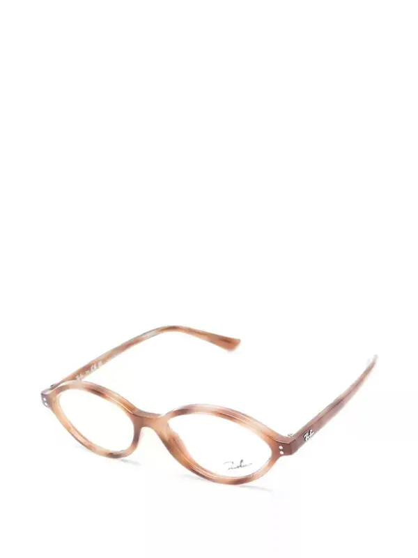 Ray-ban Romy Oval-frame Glasses - Brown