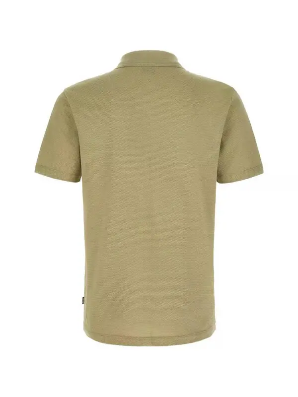 BOSS Cotton-blend Polo Shirt With Bubble-structured Jacquard