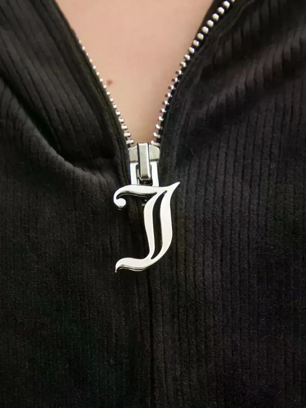 Juicy Couture Ribbed-knit Logo-pendant Hoodie