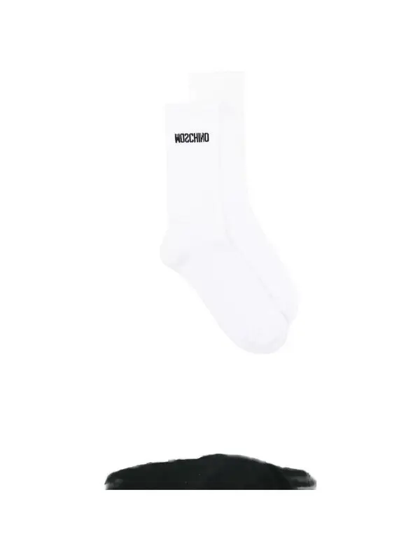 Moschino Logo-intarsia Ribbed Socks