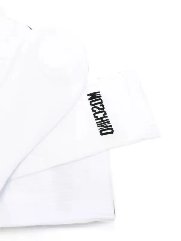 Moschino Logo-intarsia Ribbed Socks