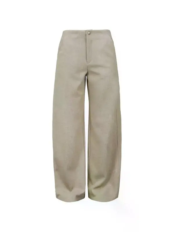 NACHE Ribbed-knit Wide-leg Trousers