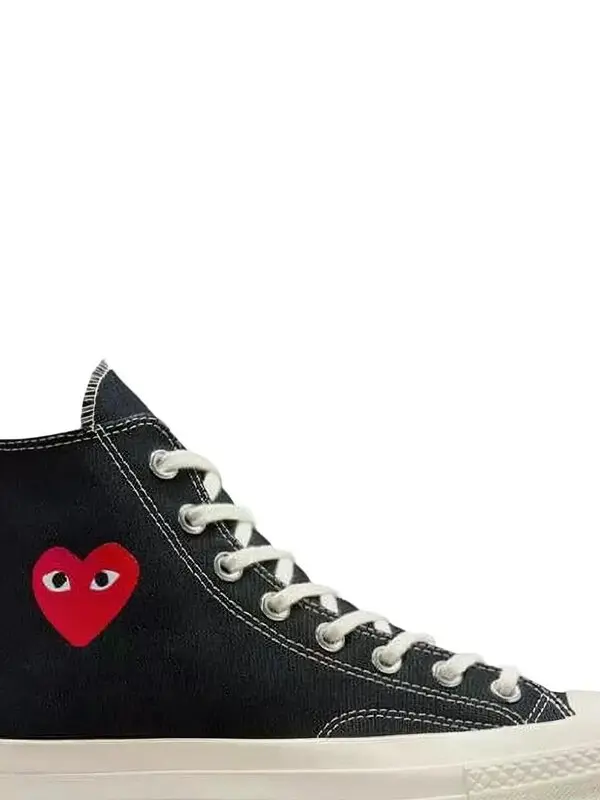 Comme Des Garçons X Converse Heart-print High-top Sneakers
