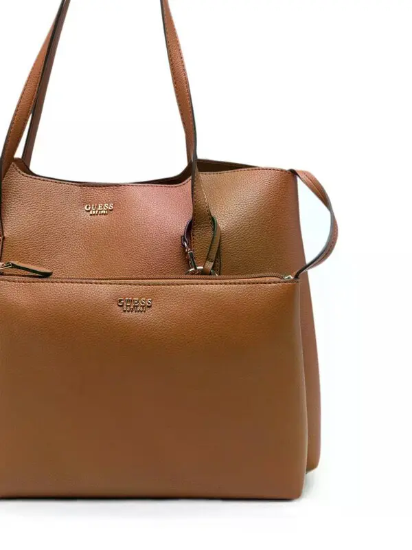 Guess Melody Logo-plaque Leather Shoulder Bag