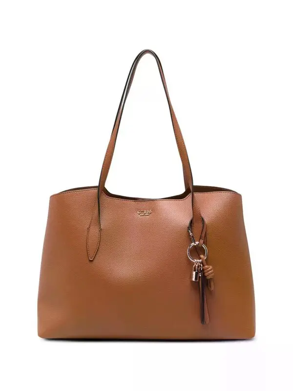 Guess Melody Logo-plaque Leather Shoulder Bag