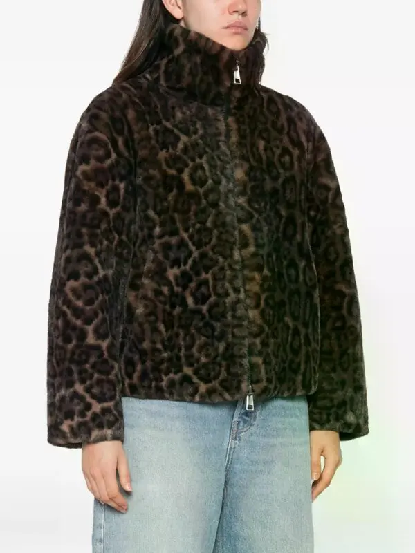 Apparis Brooks Leopard-print Zip-fastening Jacket