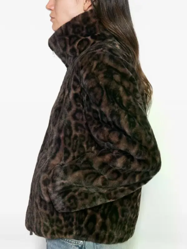 Apparis Brooks Leopard-print Zip-fastening Jacket