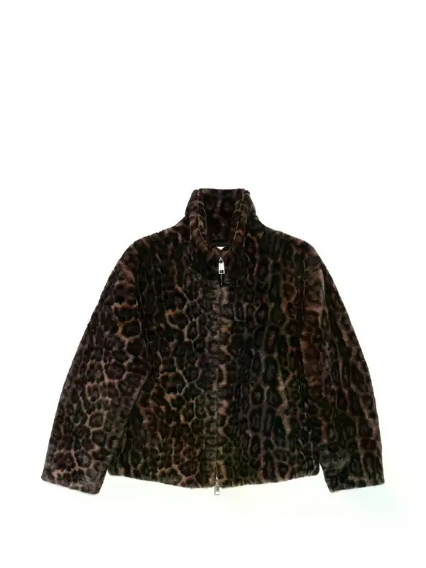 Apparis Brooks Leopard-print Zip-fastening Jacket - Brown