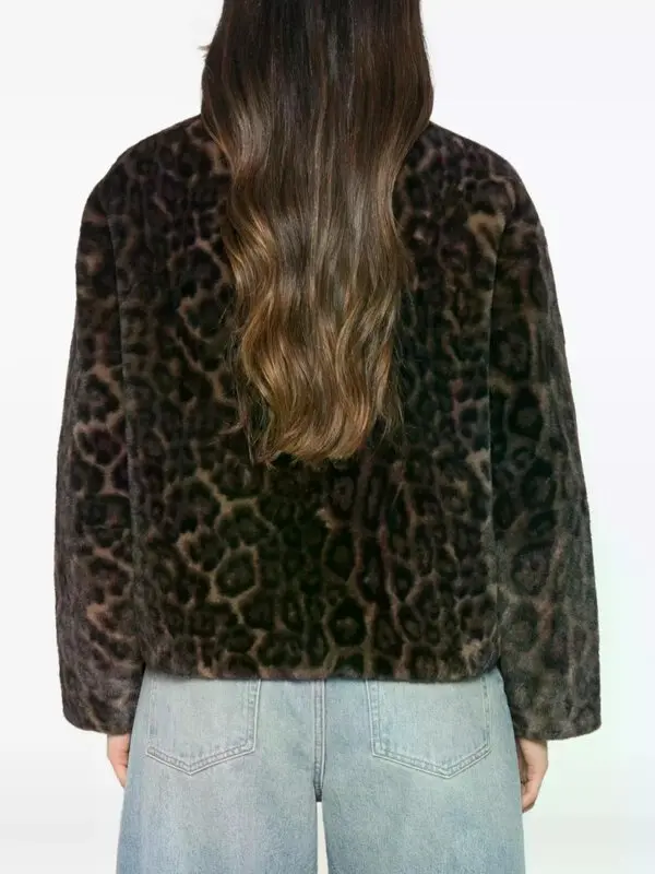 Apparis Brooks Leopard-print Zip-fastening Jacket