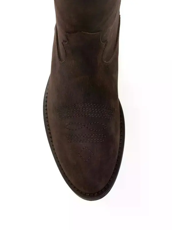 VIA ROMA 15 Embroidered Detail Western Style Boots
