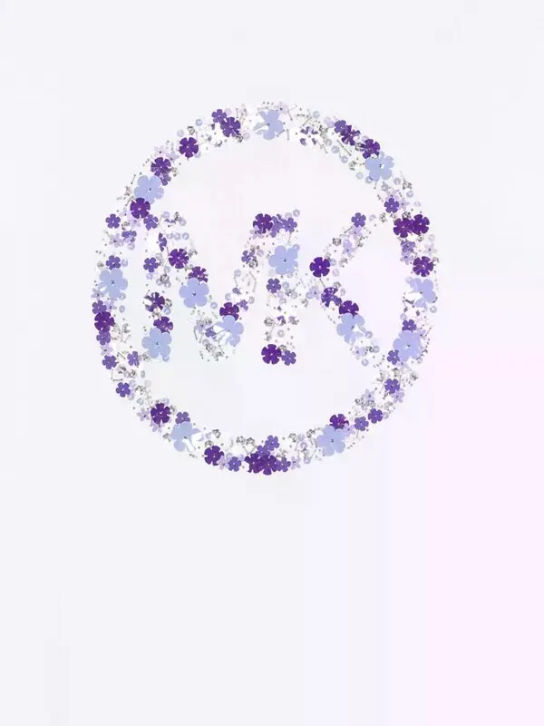 Michael Kors Sequin-embellished Floral-logo T-shirt