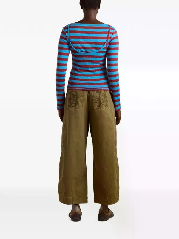 DAMSON MADDER Felix Embroidered-pocket Trousers