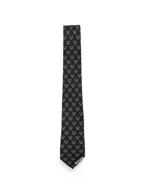 Moschino Teddy Bear Silk Tie
