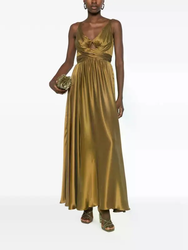 Zimmermann Ruched Cut-out Maxi Dress
