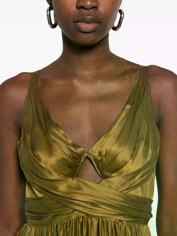 Zimmermann Ruched Cut-out Maxi Dress