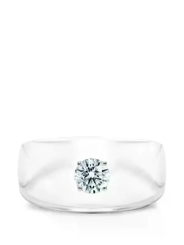 SOLO FOR DIAMONDS Diamond-embellished Wide Band Ring