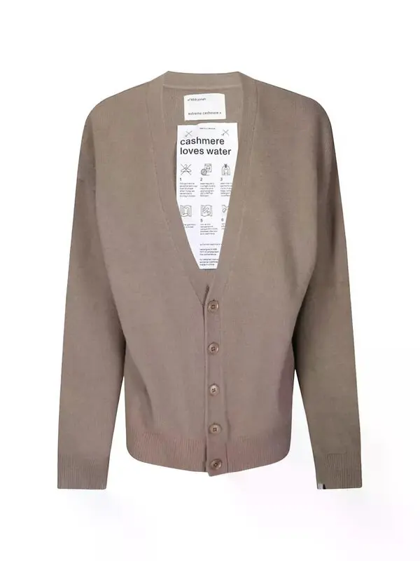 Extreme Cashmere Button-up Cardigan - Neutrals