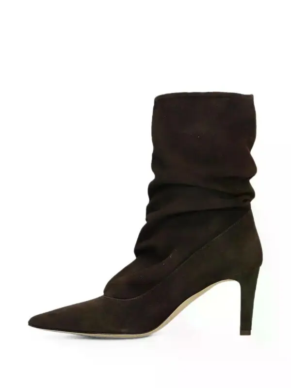 THE SELLER Pointed-toe Suede Ankle Boots