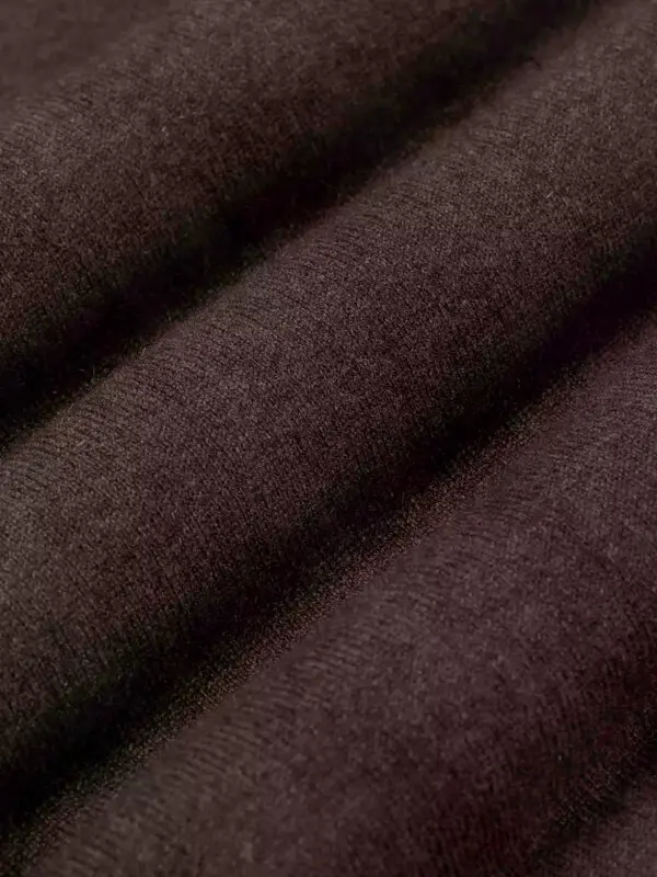 DORIANI CASHMERE High-neck Ribbed-trim Sweater - Brown