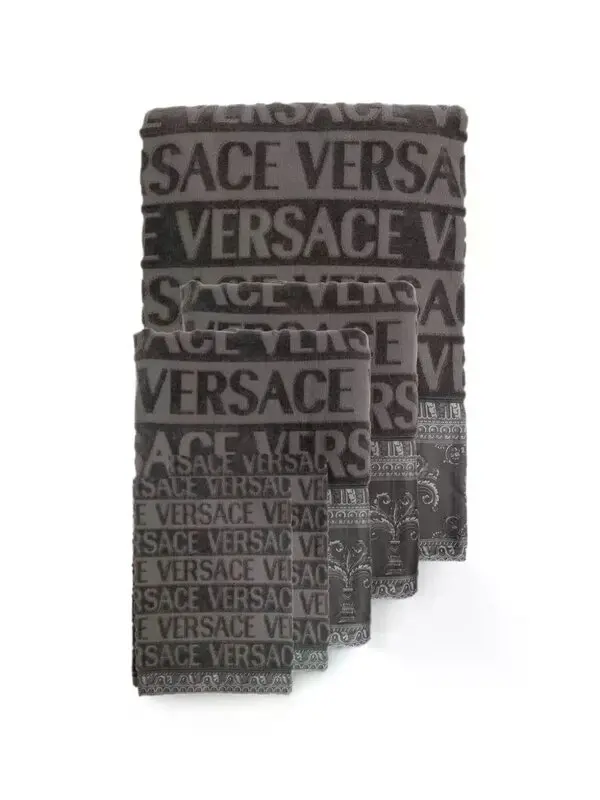 Versace Barocco-print Logo-jacquard Towels