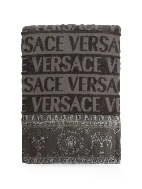 Versace Barocco-print Logo-jacquard Towels